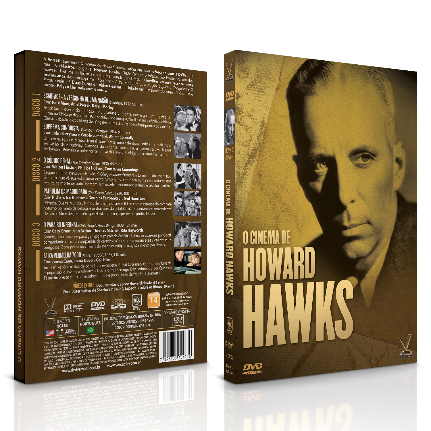 O Cinema de Howard Hawks – exclusivo loja virtual – Versátil Home Vídeo